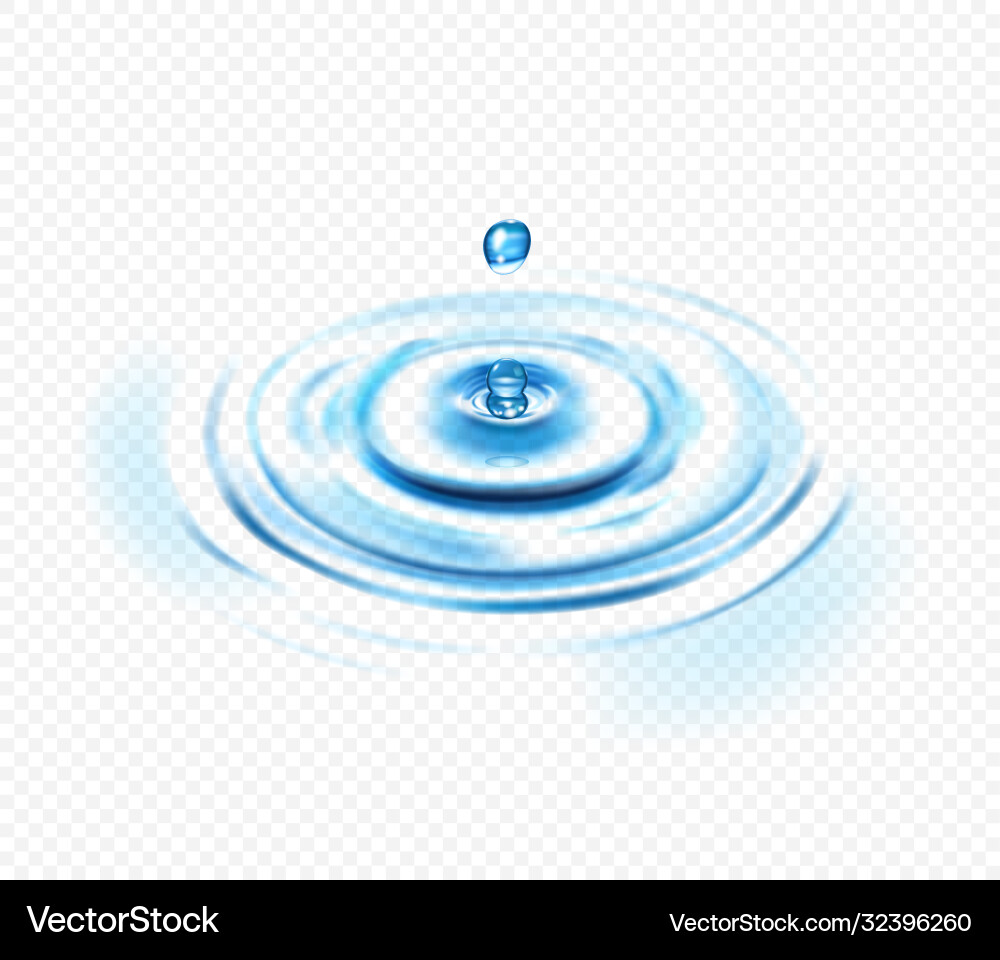 Water ripple transparent concept Royalty Free Vector Image