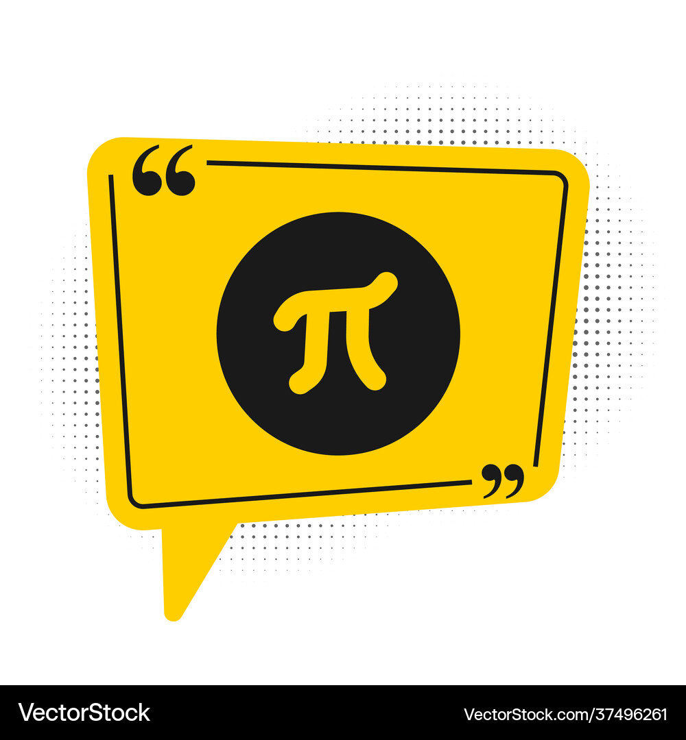 Black pi symbol icon isolated on white background Vector Image