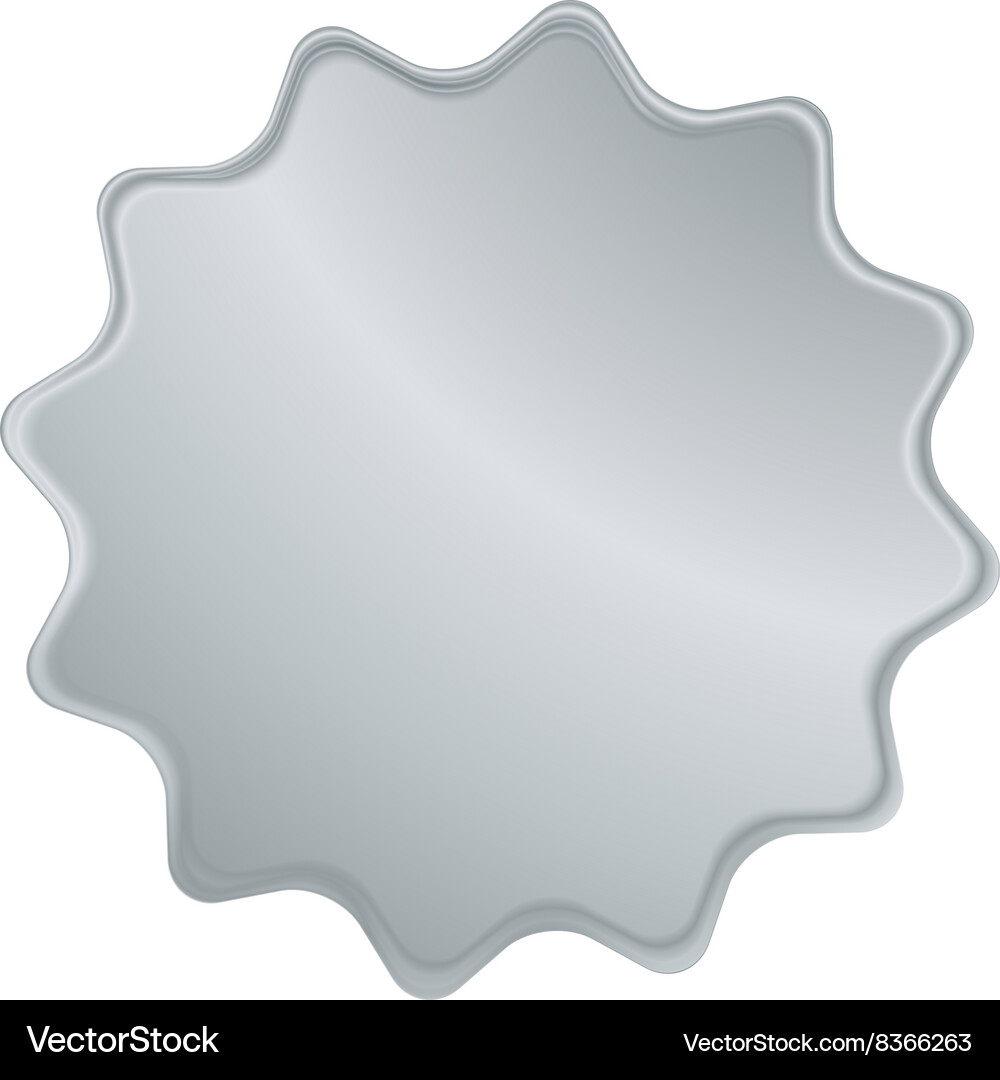 Empty silver label that can be used as a seal Vector Image