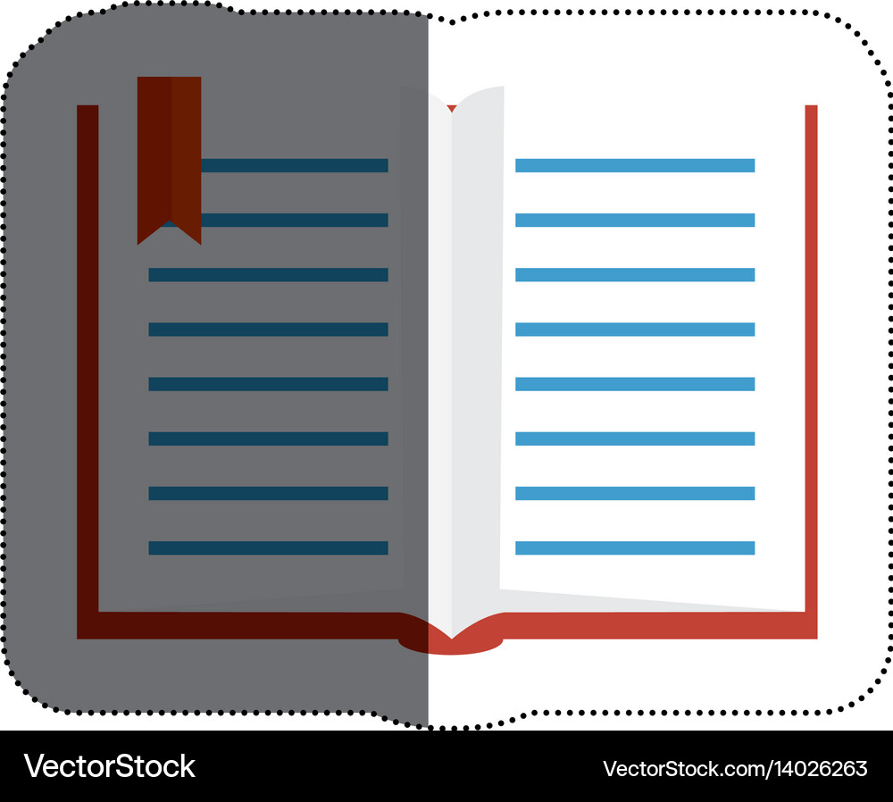 Text book library isolated icon Royalty Free Vector Image