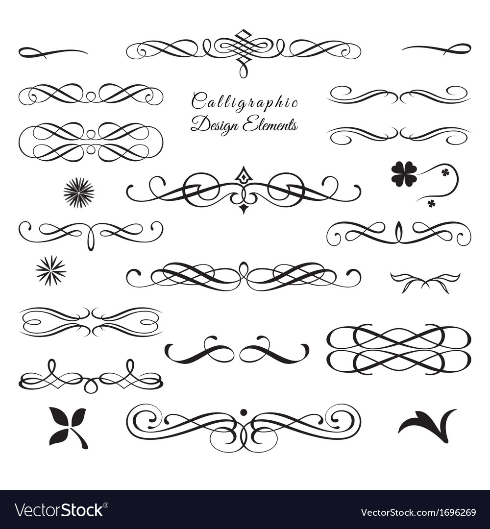 Arabesque Decorative Elements Royalty Free Vector Image