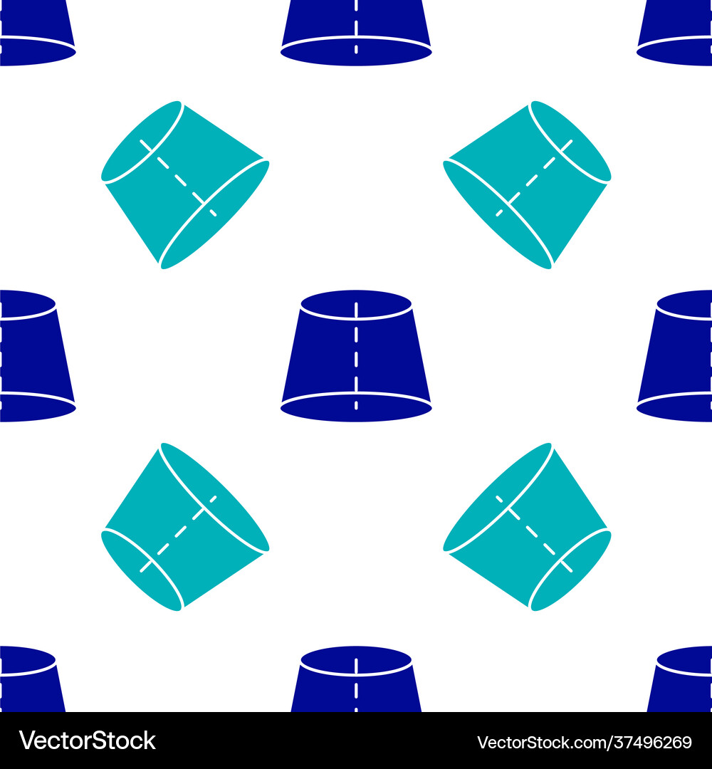 Blue geometric figure icon isolated seamless Vector Image