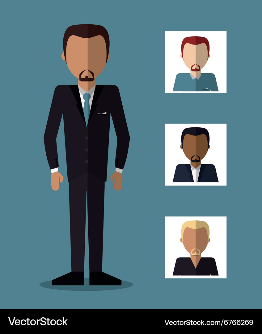 People profile design Royalty Free Vector Image