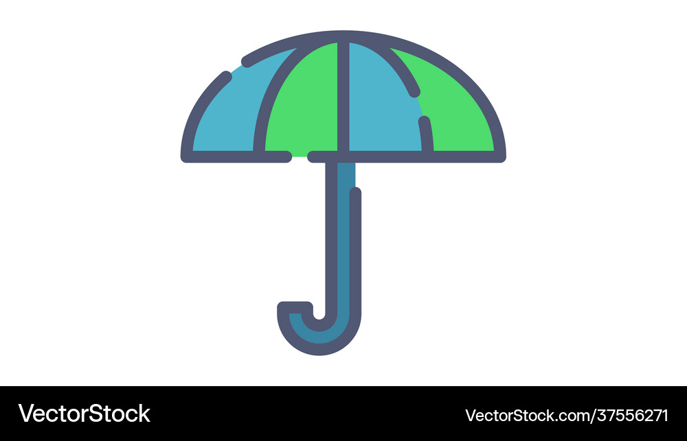 Insurance umbrella single isolated icon Royalty Free Vector