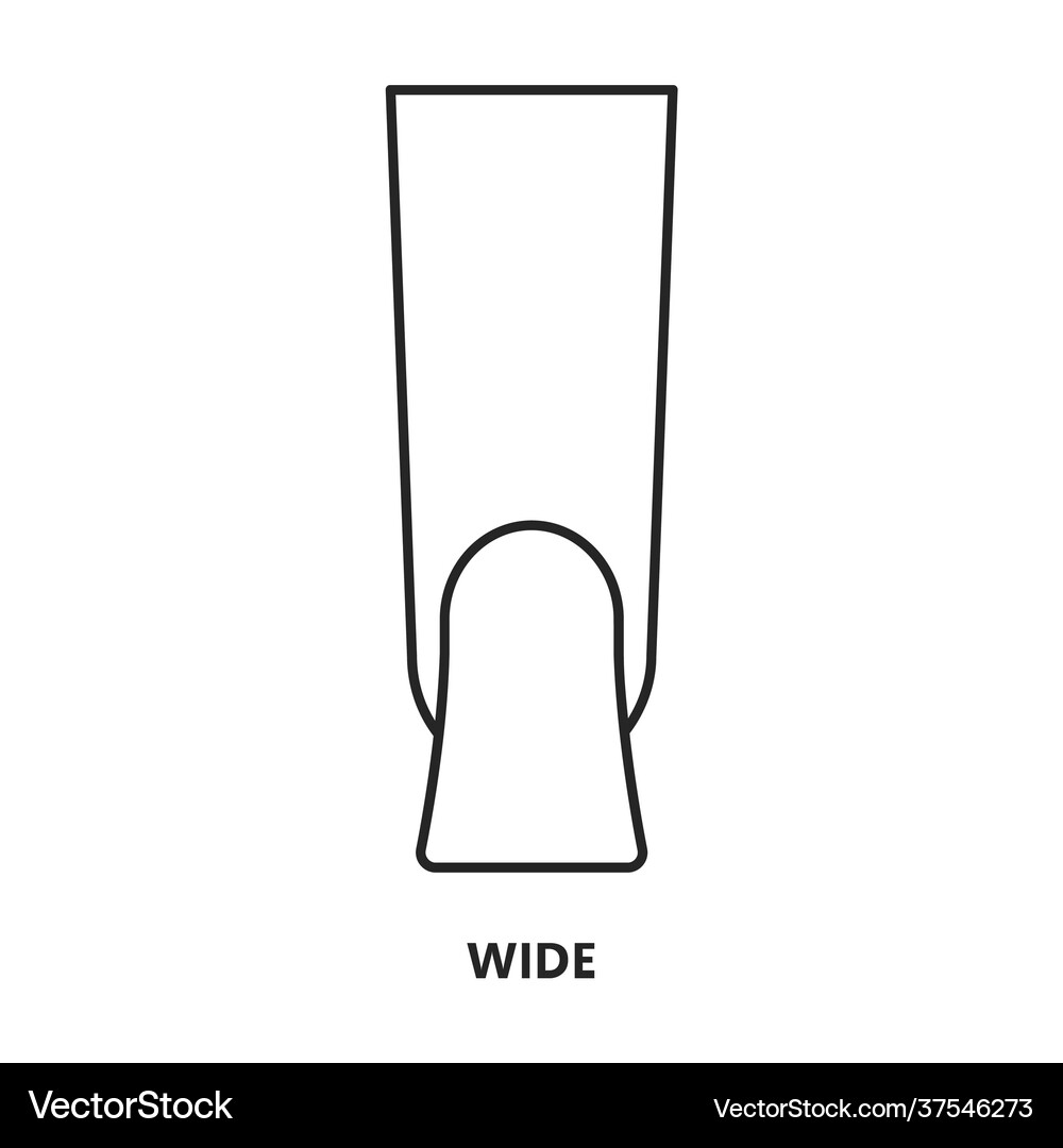 Nail shape outline icon Royalty Free Vector Image