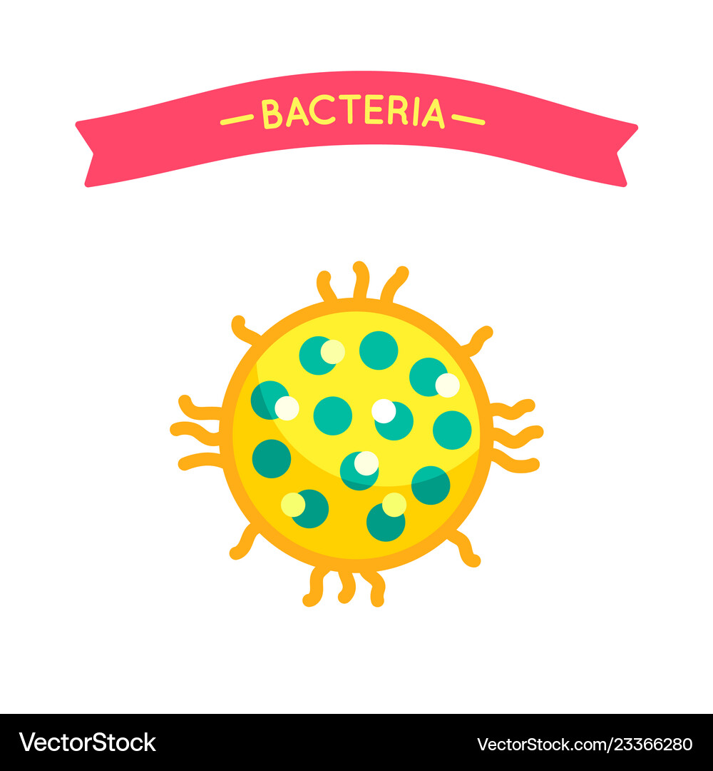 Bacteria cell poster closeup Royalty Free Vector Image