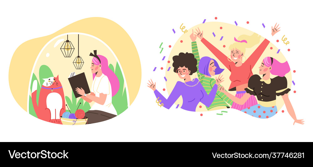 Types human personality and mental features Vector Image