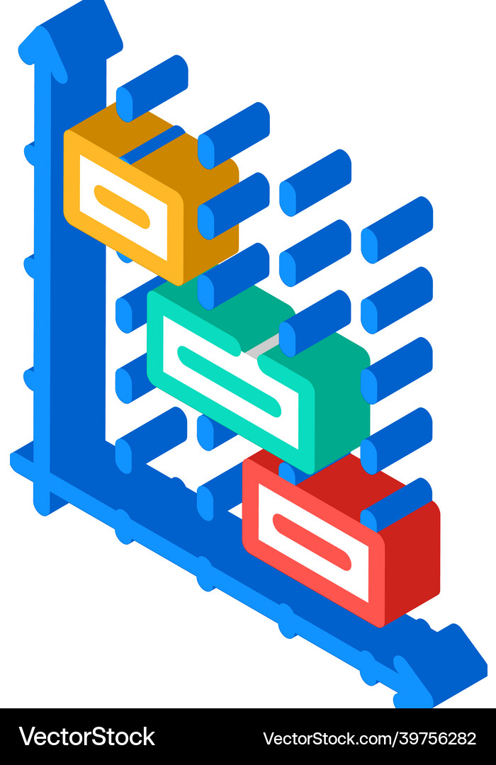 Time intervals erp isometric icon Royalty Free Vector Image