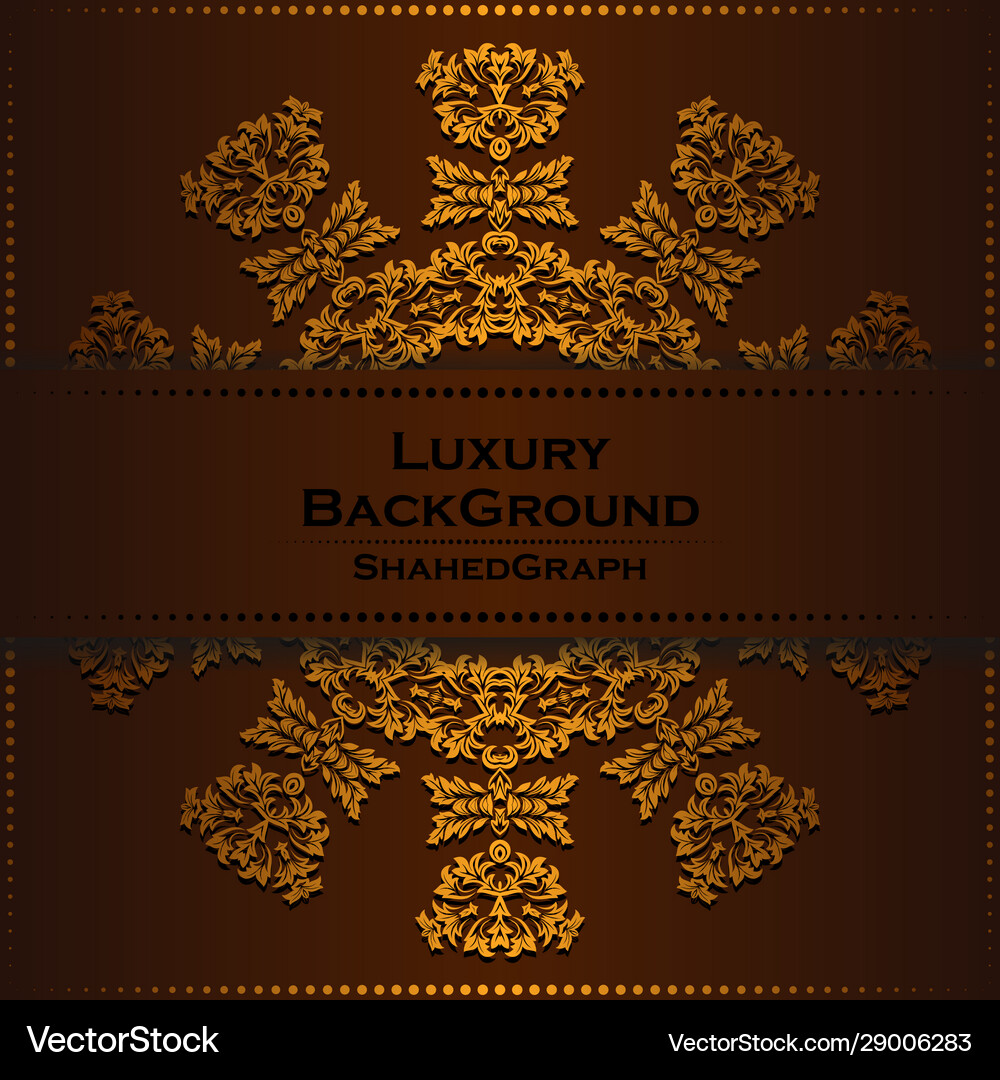 Luxury golden invitation card design Royalty Free Vector
