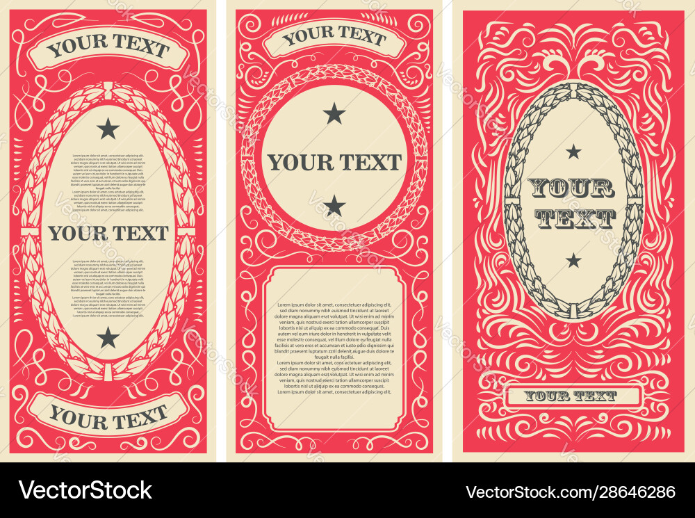 Vintage banner template design elements Royalty Free Vector
