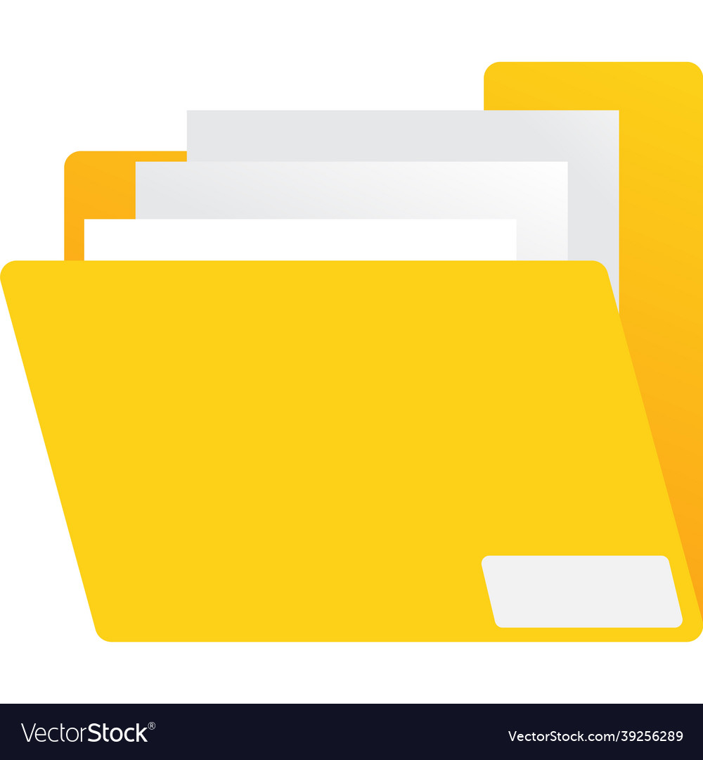 File folder icon document on computer Royalty Free Vector