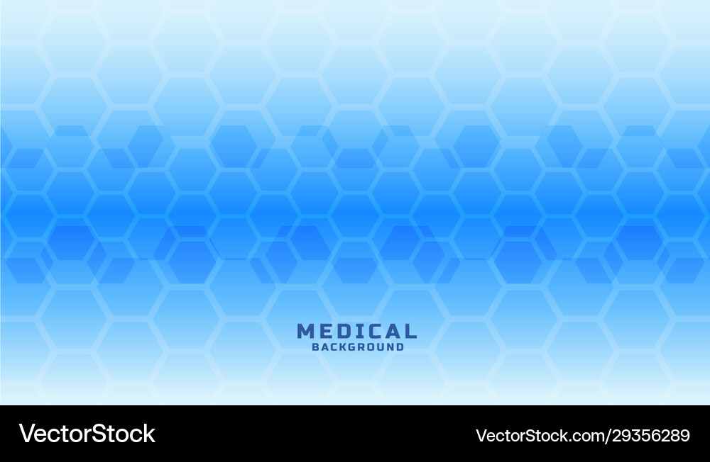 Medical science banner in hexagonal pattern design