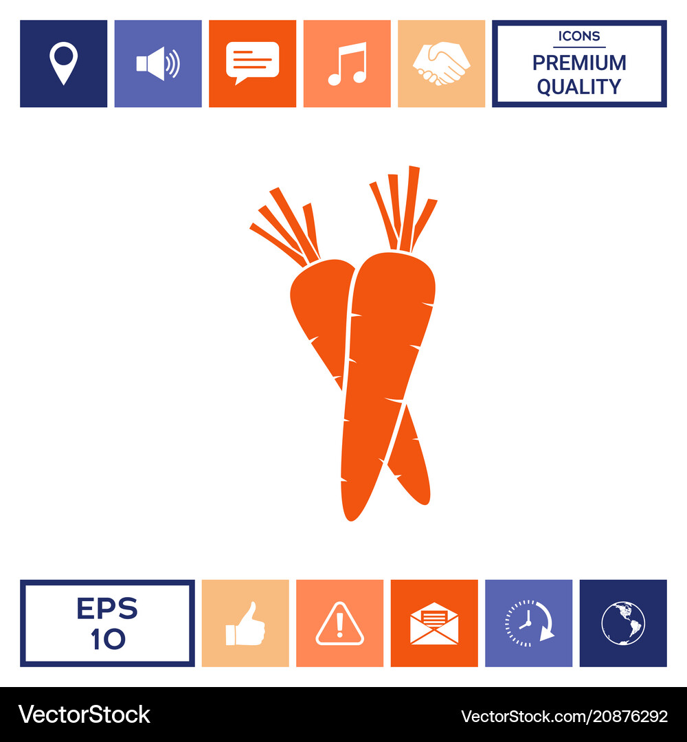 Carrots symbol icon Royalty Free Vector Image - VectorStock
