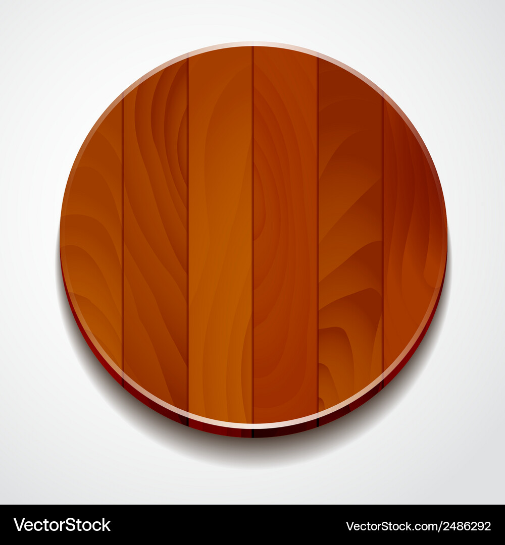 Wood circle isolated Royalty Free Vector Image