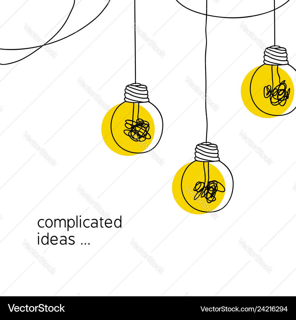 No creativity complicated idea concept simple Vector Image