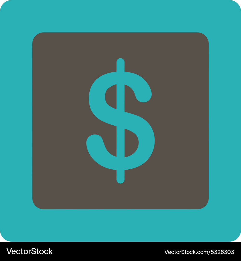 Finance icon from commerce buttons overcolor set Vector Image
