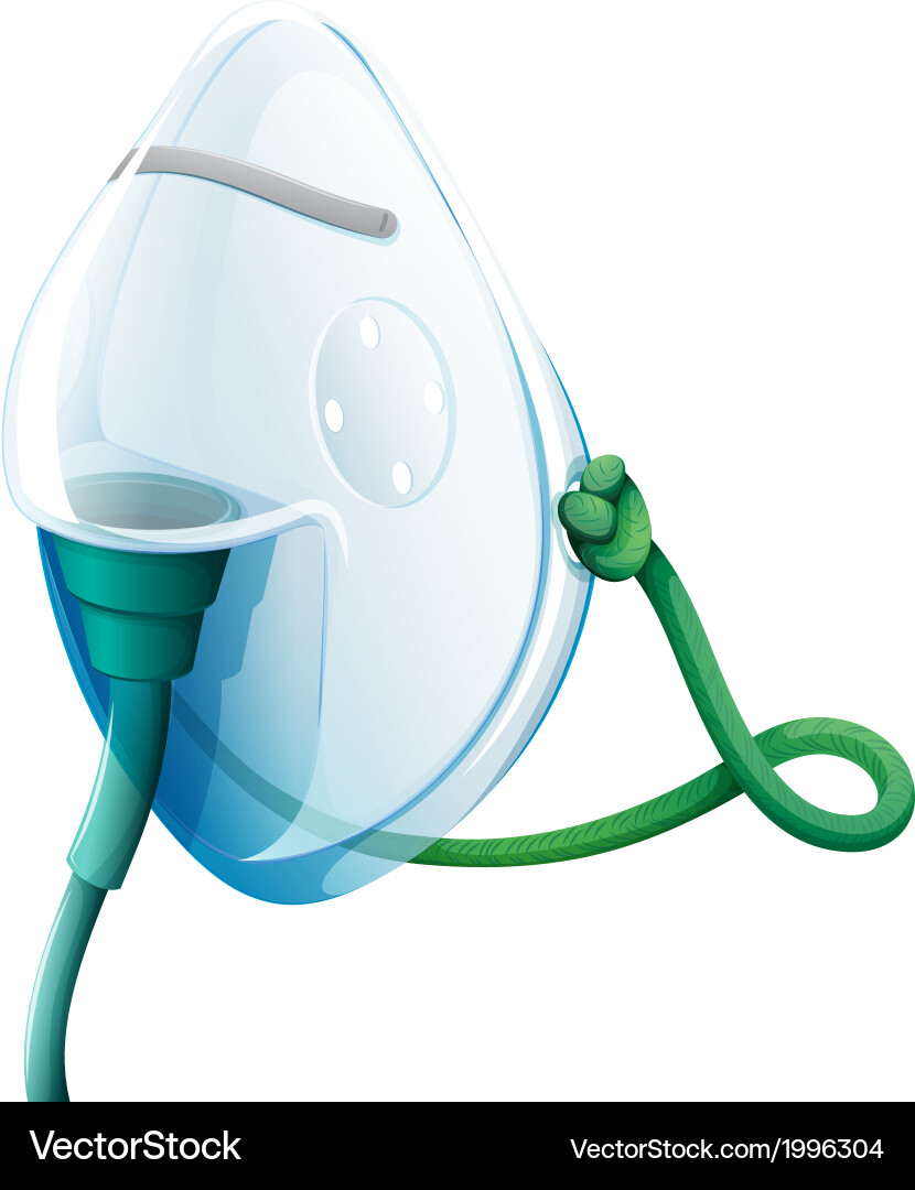An oxygen mask Royalty Free Vector Image - VectorStock