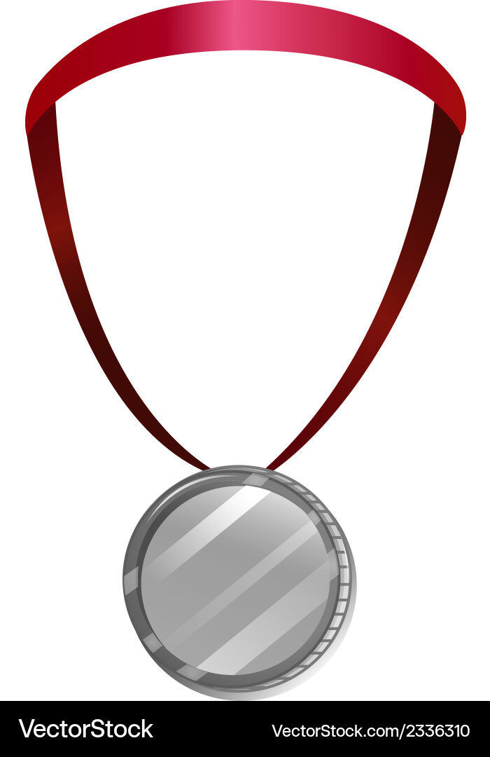 A medal with red neck lace Royalty Free Vector Image