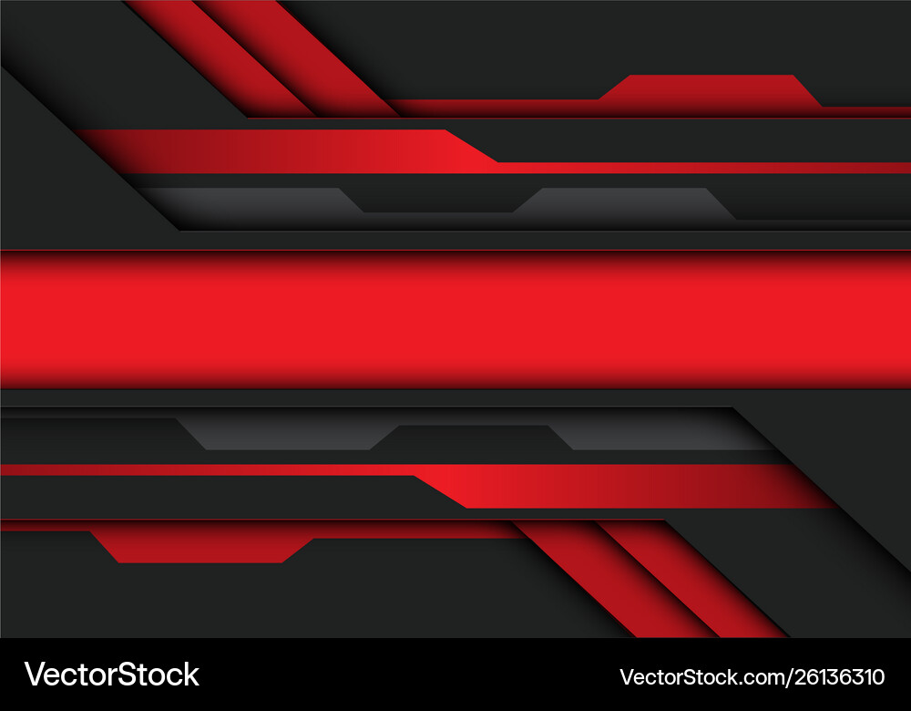 Abstract red grey metallic circuit design modern Vector Image