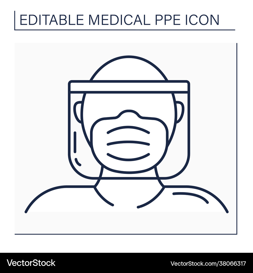 Full protection line icon Royalty Free Vector Image