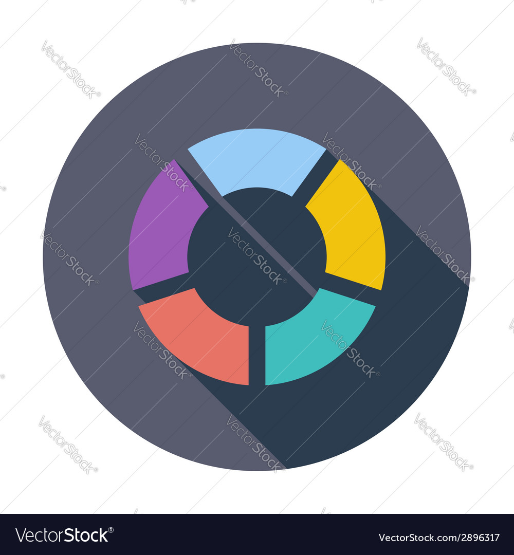 Round graph circular Royalty Free Vector Image
