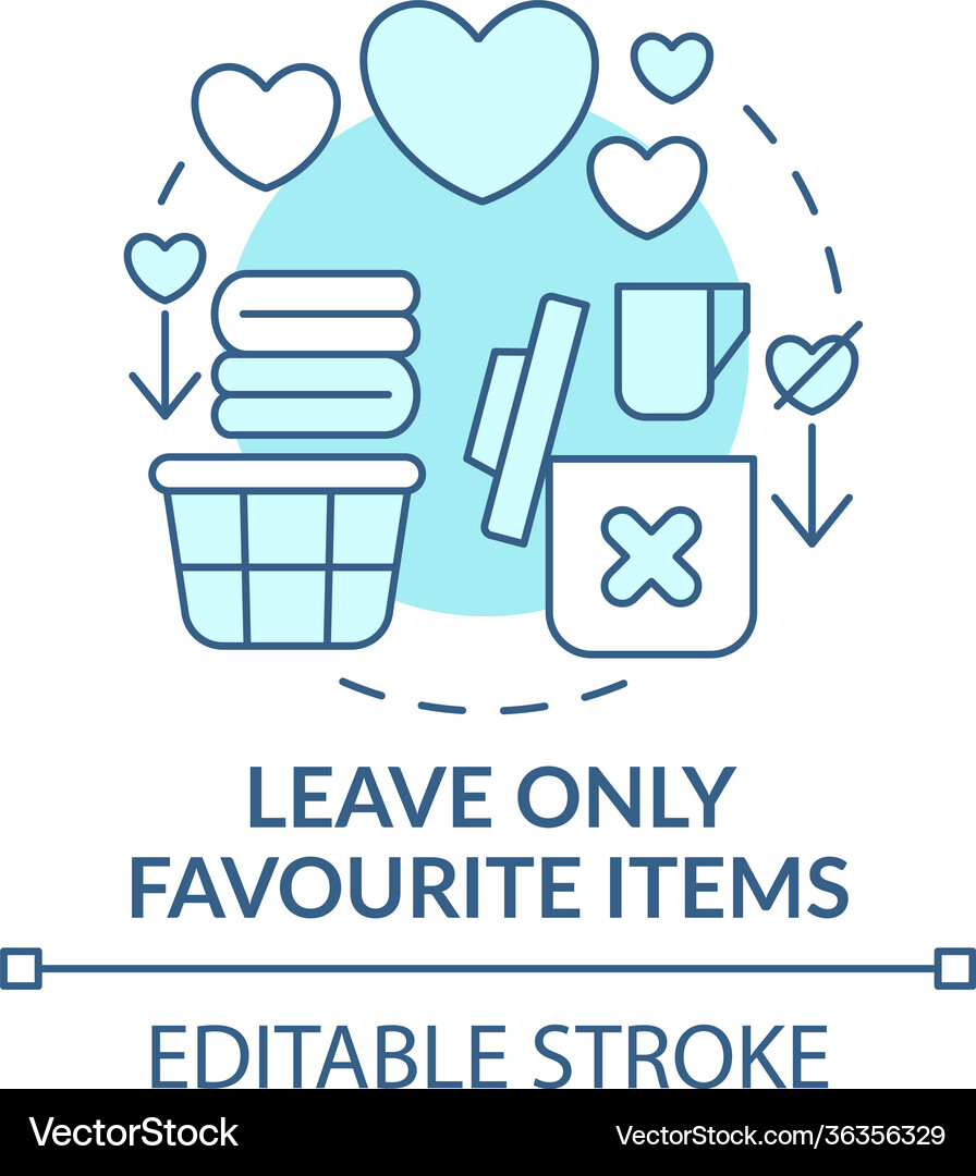 Sorting only favourite items concept icon Vector Image