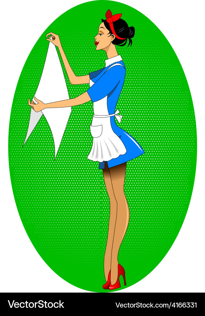 Cartoon maid icon Royalty Free Vector Image - VectorStock