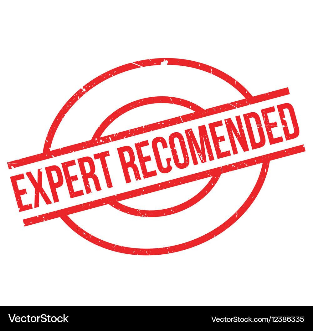 Expert recommended rubber stamp Royalty Free Vector Image
