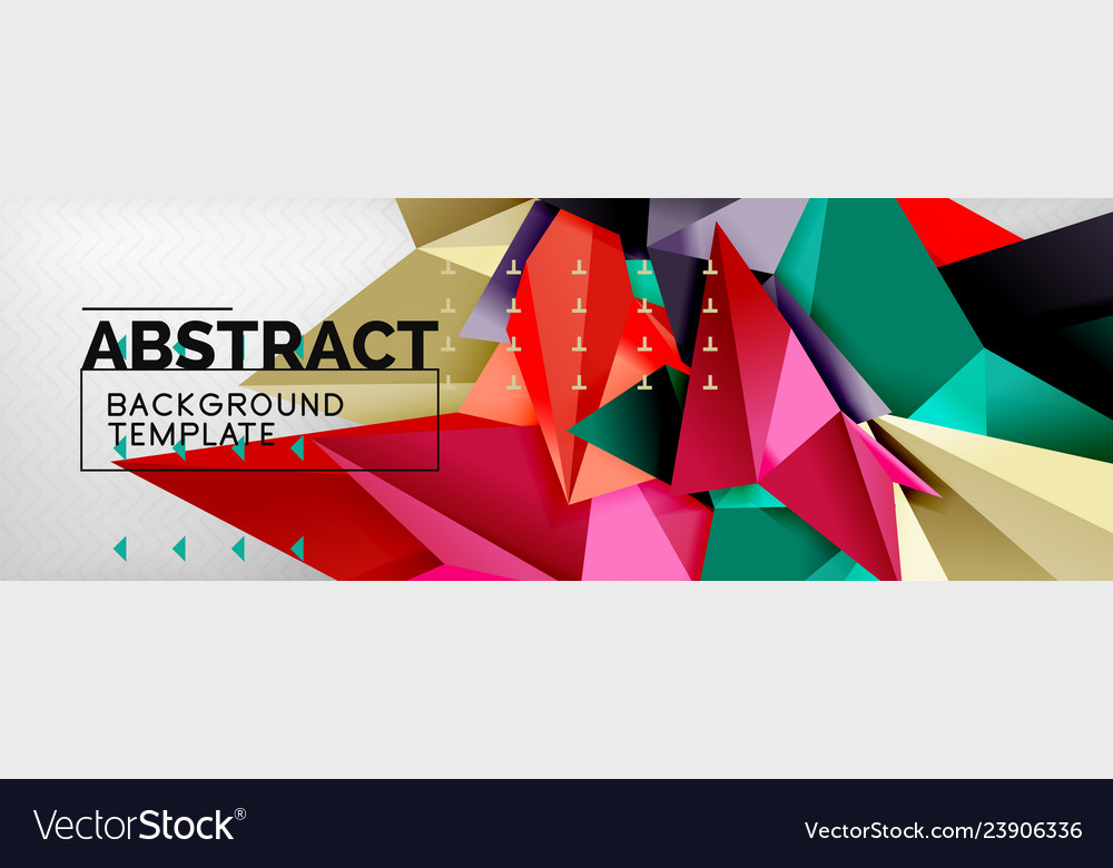 Triangles background techno template Royalty Free Vector