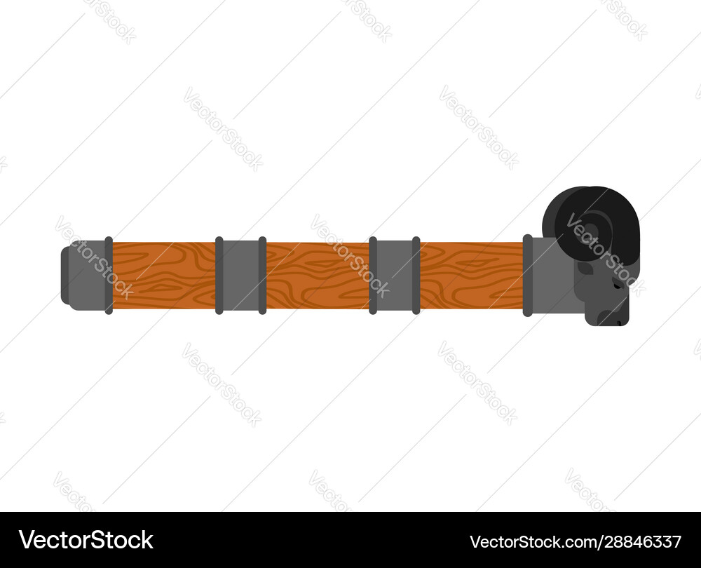 Battering ram isolated wall mounted machine roma Vector Image