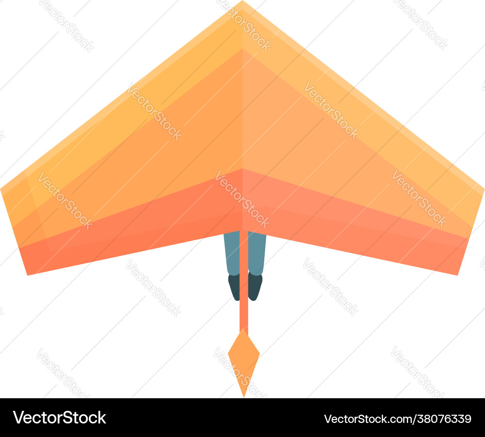 Activity hang glider icon cartoon style Royalty Free Vector