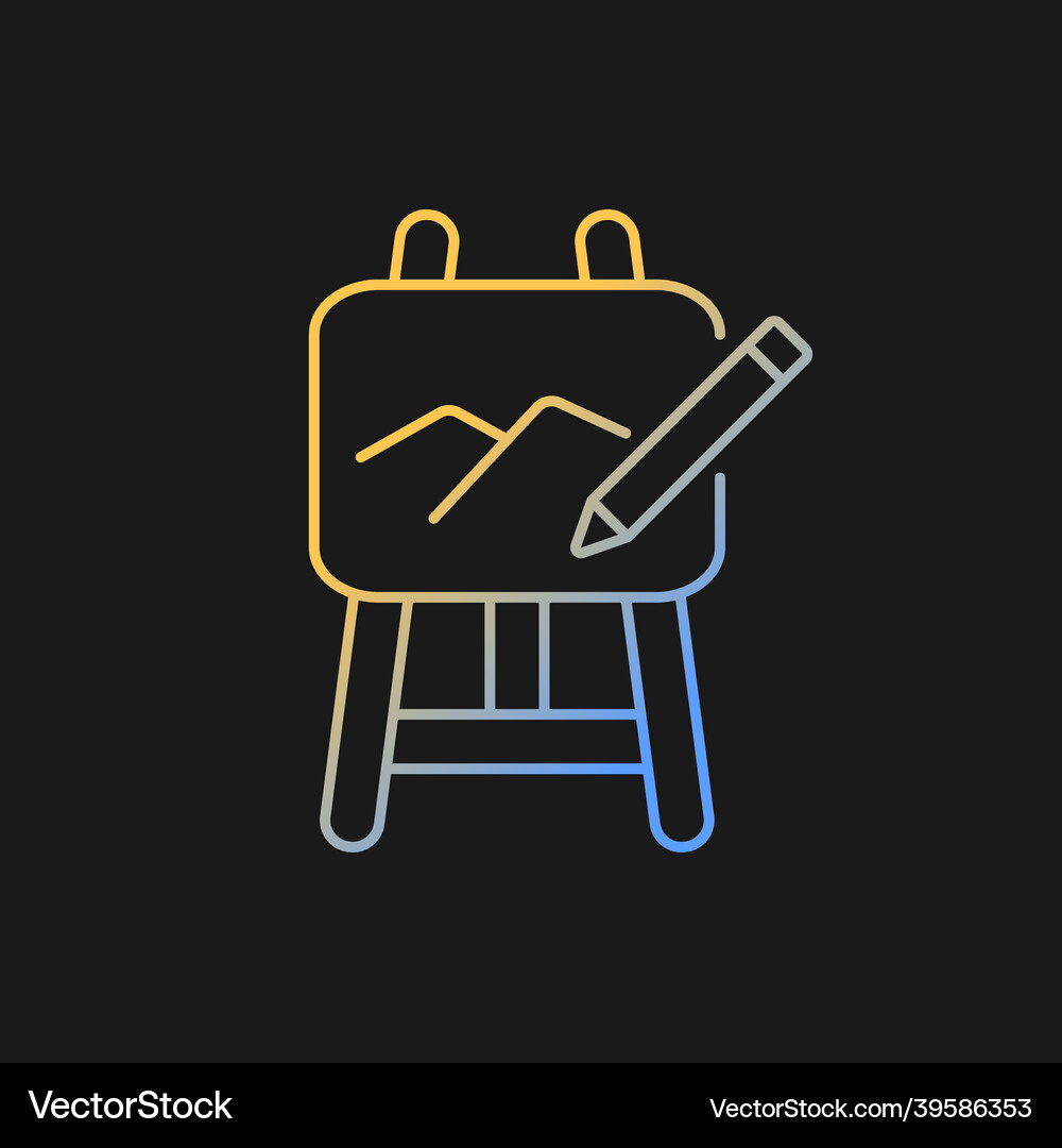 Art gradient icon for dark theme Royalty Free Vector Image