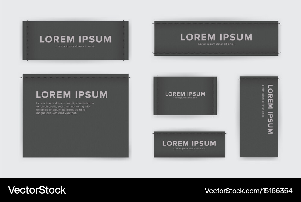 Set of different textile tags collection Vector Image