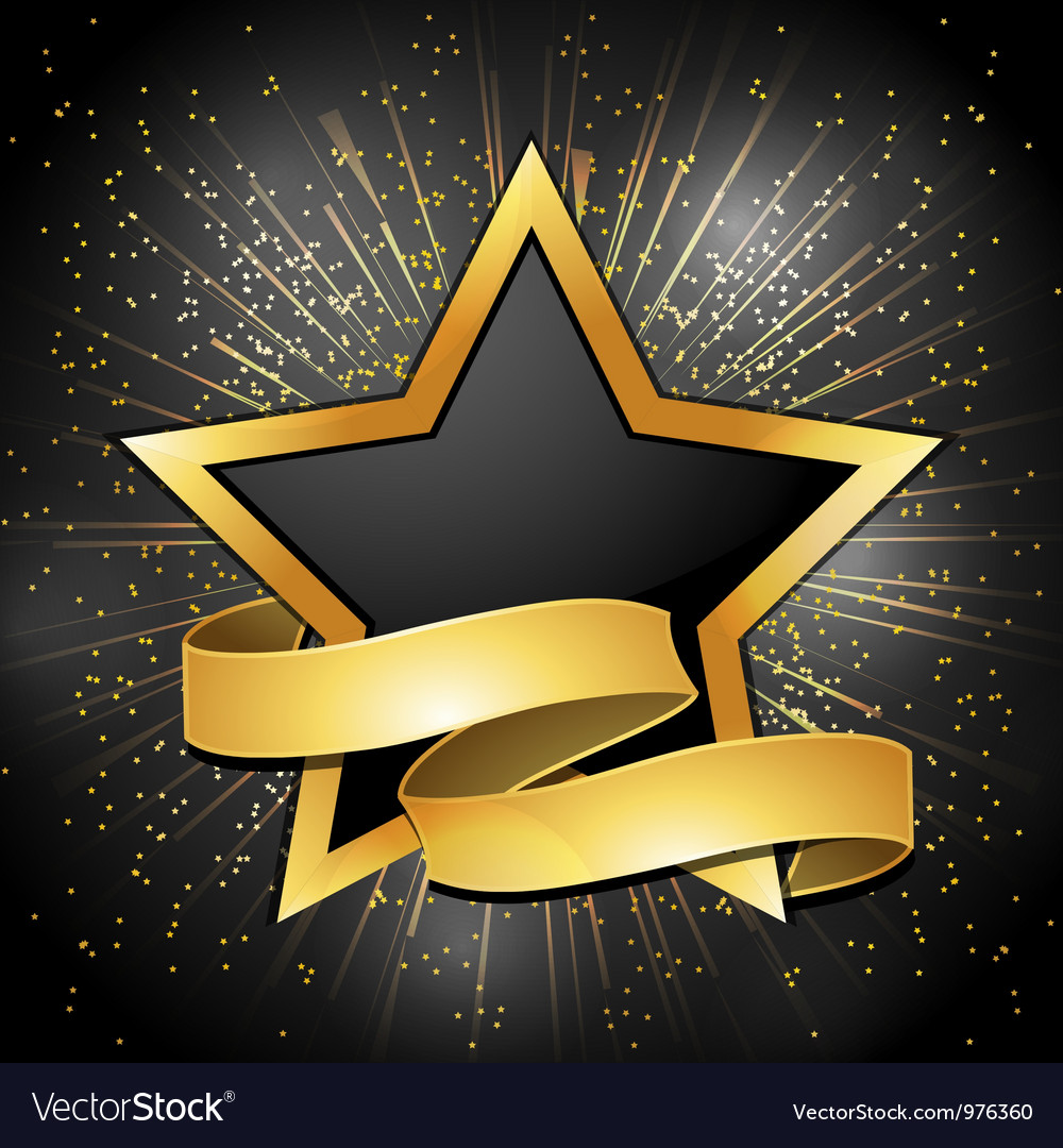 Star Banner Background Royalty Free Vector Image