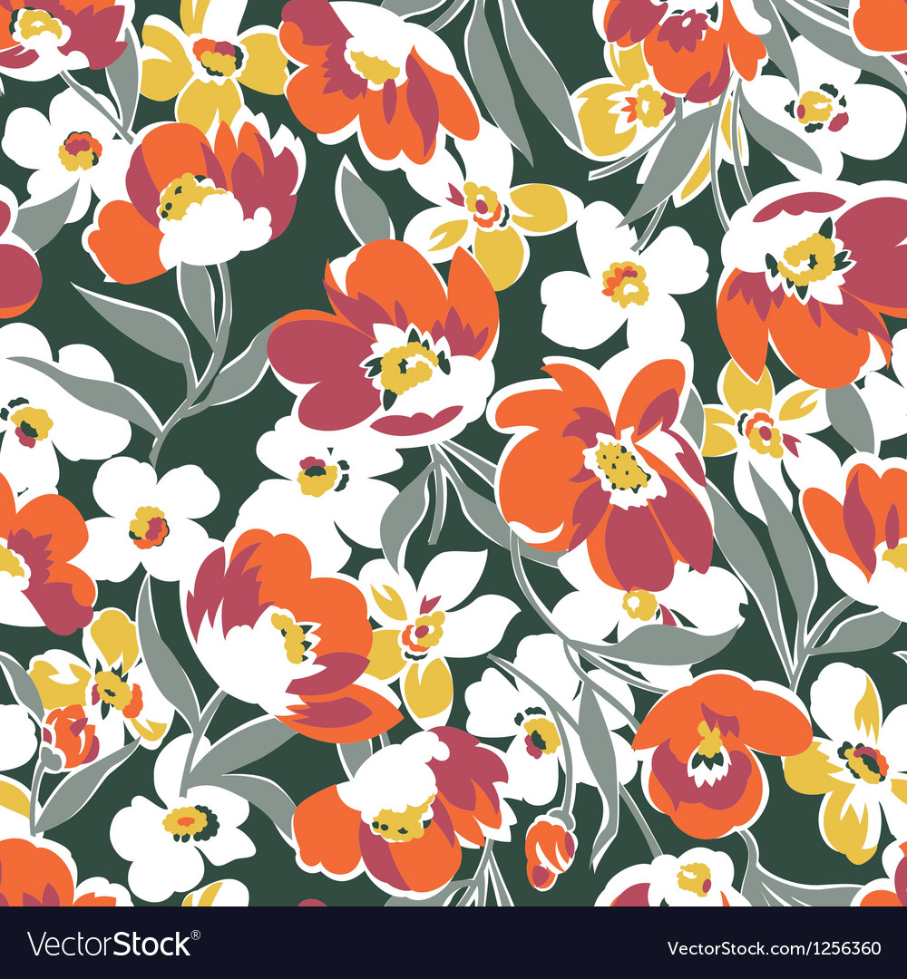 Floral seamless pattern Royalty Free Vector Image