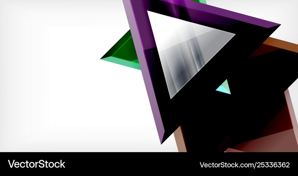 Glossy shiny triangles background Royalty Free Vector Image