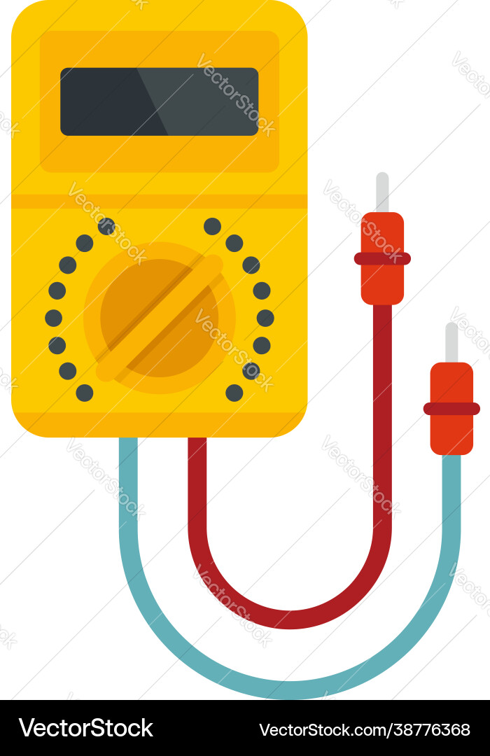 Multimeter instrument icon flat isolated Vector Image