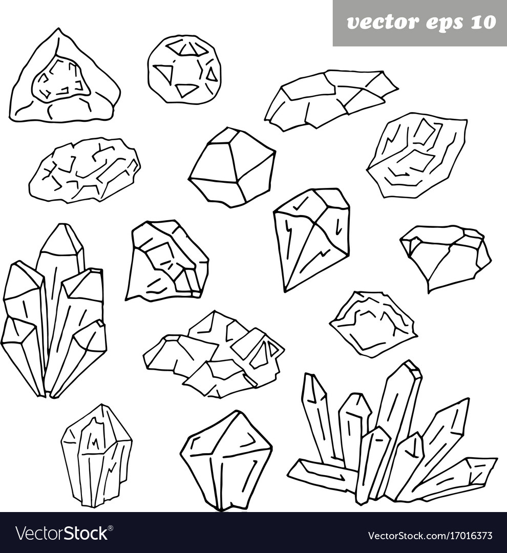 Gem set Royalty Free Vector Image - VectorStock