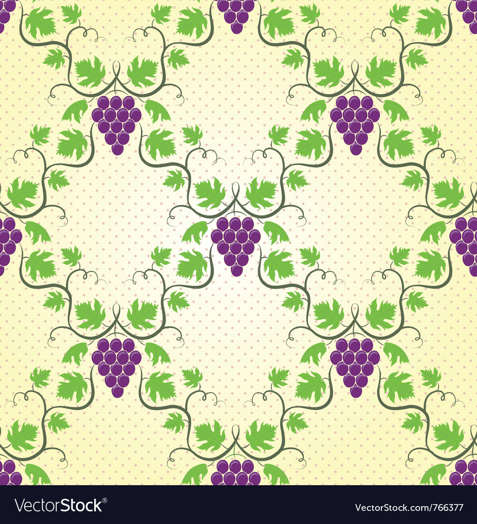 Seamless grape pattern Royalty Free Vector Image