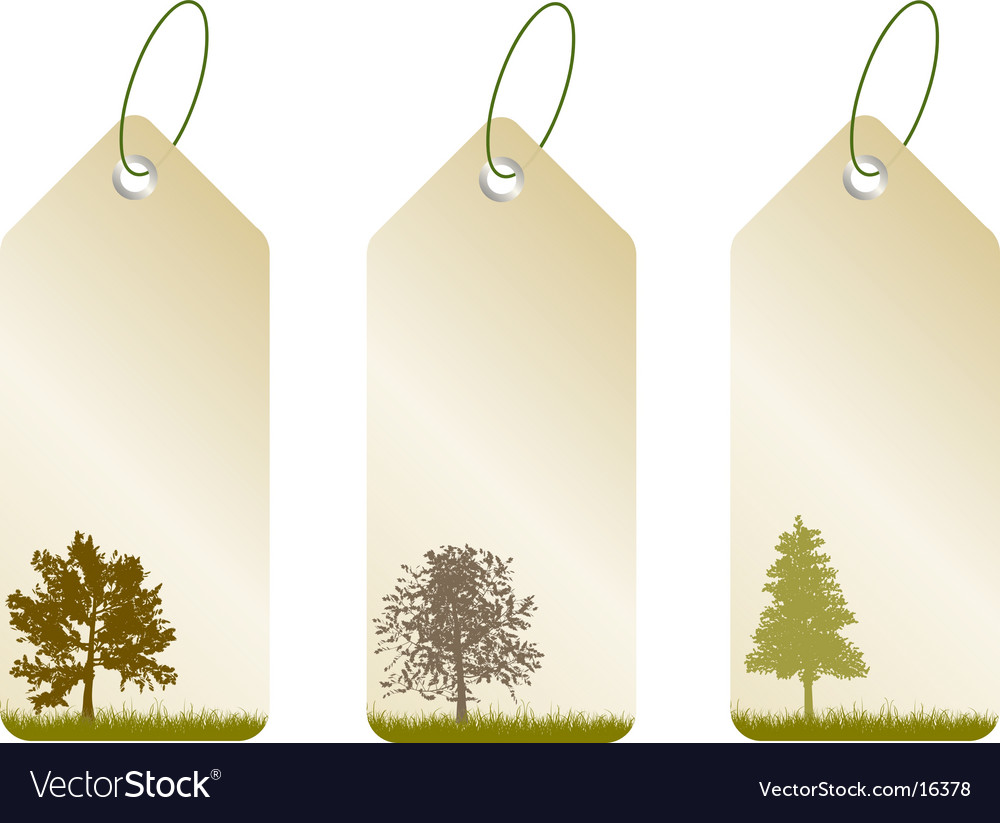 Leaf tags Royalty Free Vector Image - VectorStock