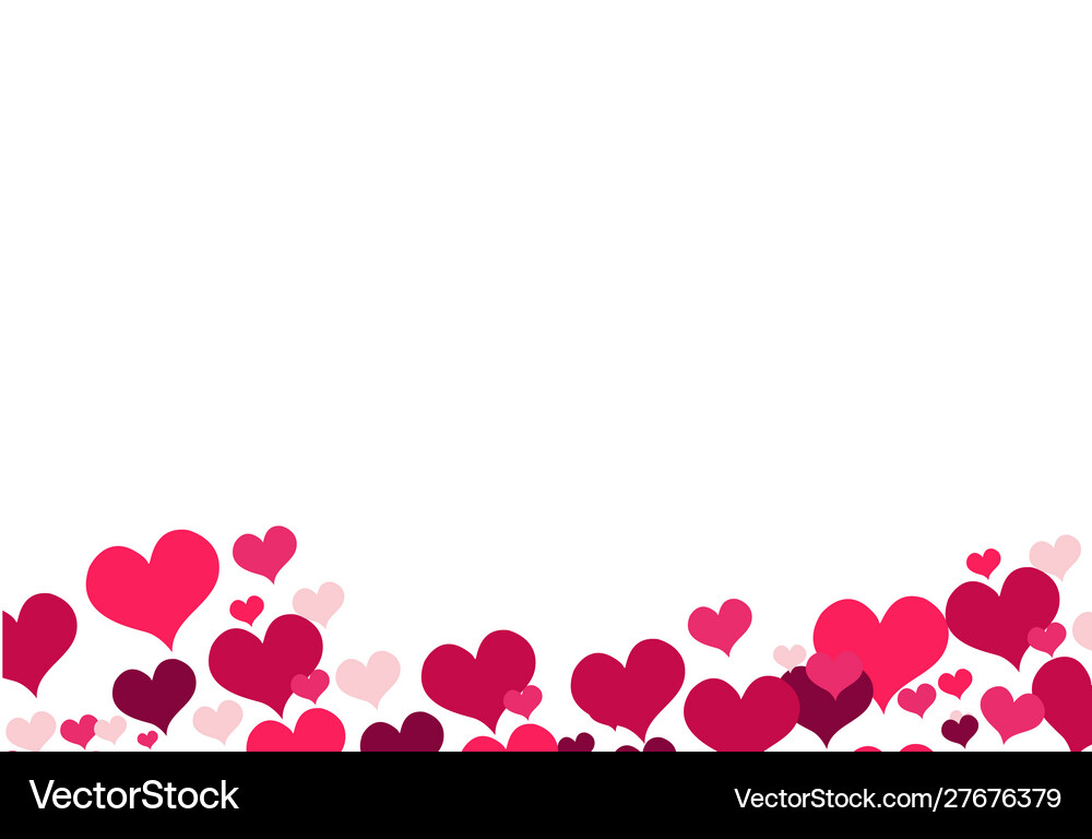 With red love hearts Royalty Free Vector Image