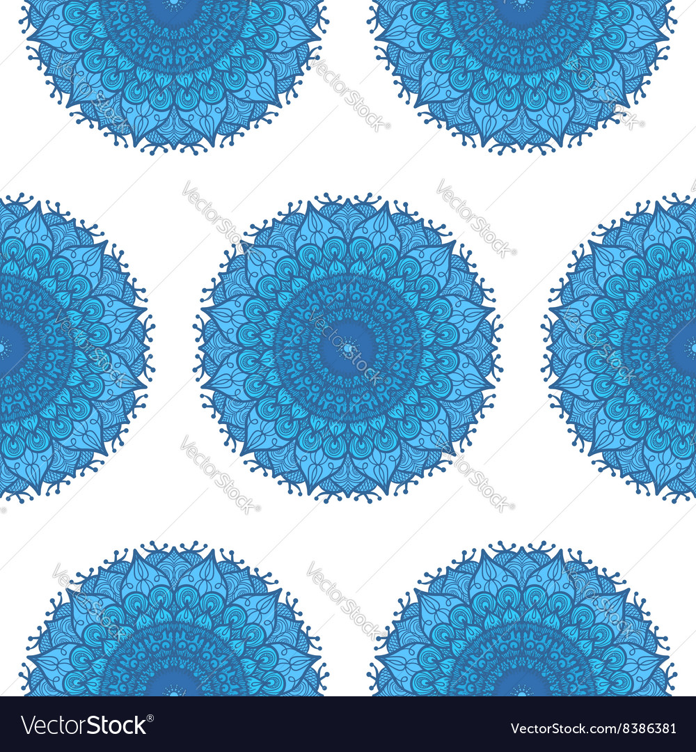 Mandala seamless pattern Royalty Free Vector Image