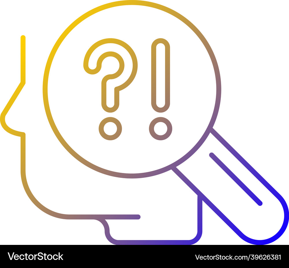 Self monitoring gradient linear icon Royalty Free Vector