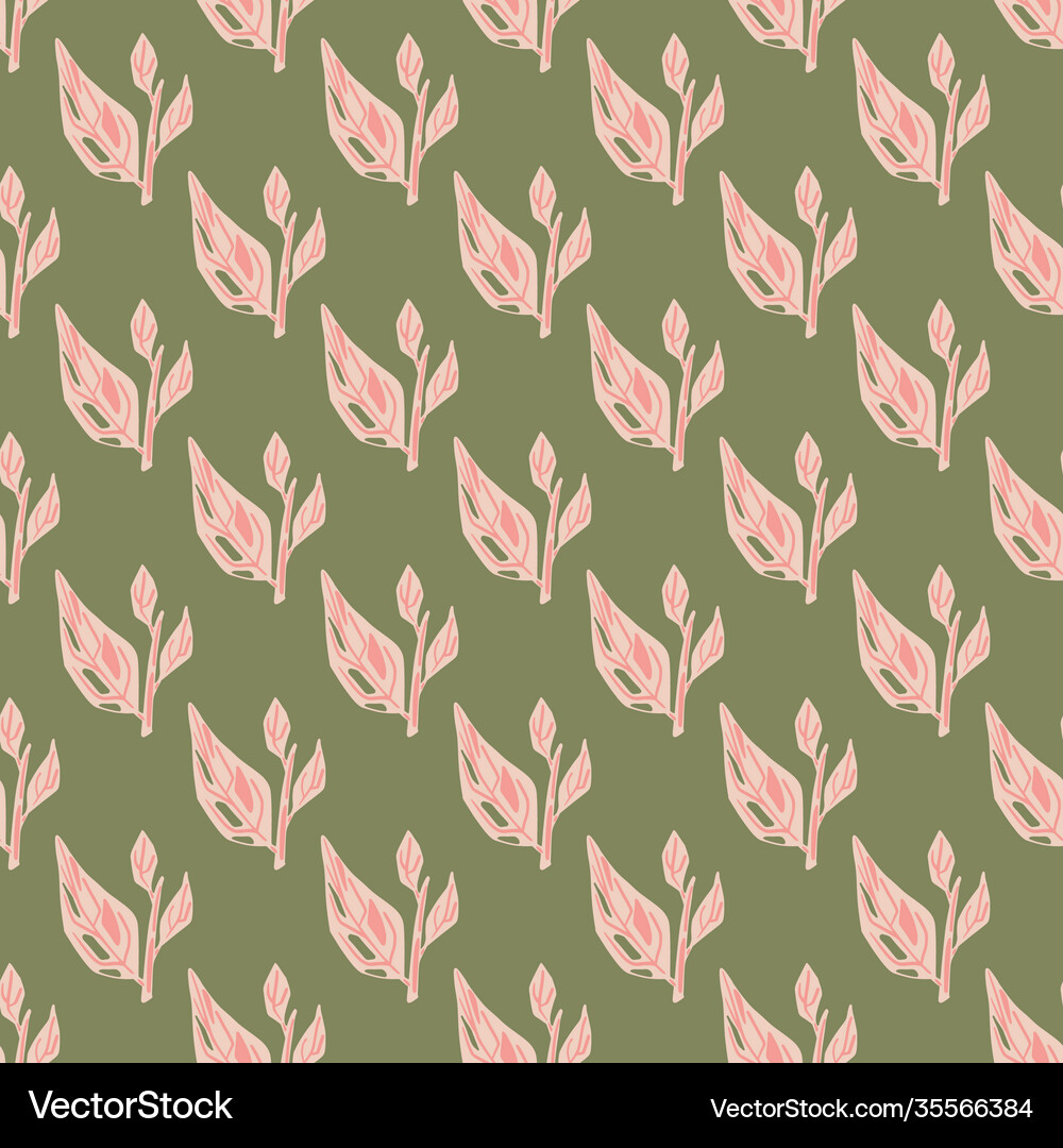 Cartoon abstract seamless pattern with pink Vector Image