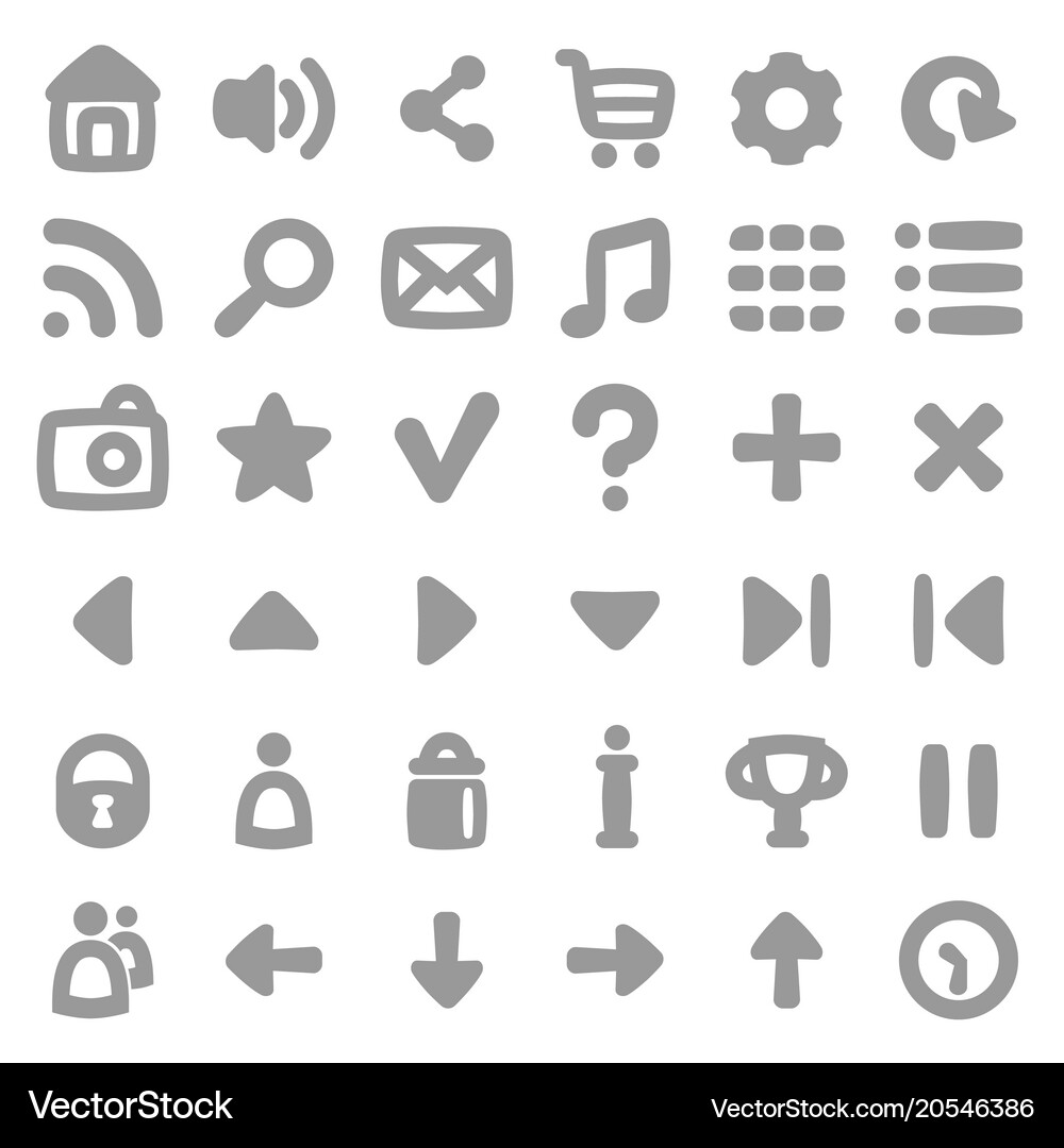 Game user interface icons kit Royalty Free Vector Image