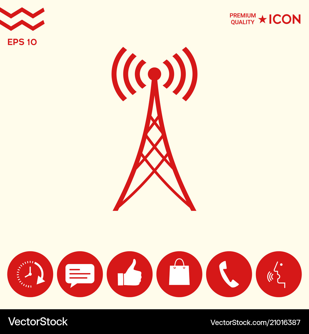 Antenna icon symbol Royalty Free Vector Image - VectorStock