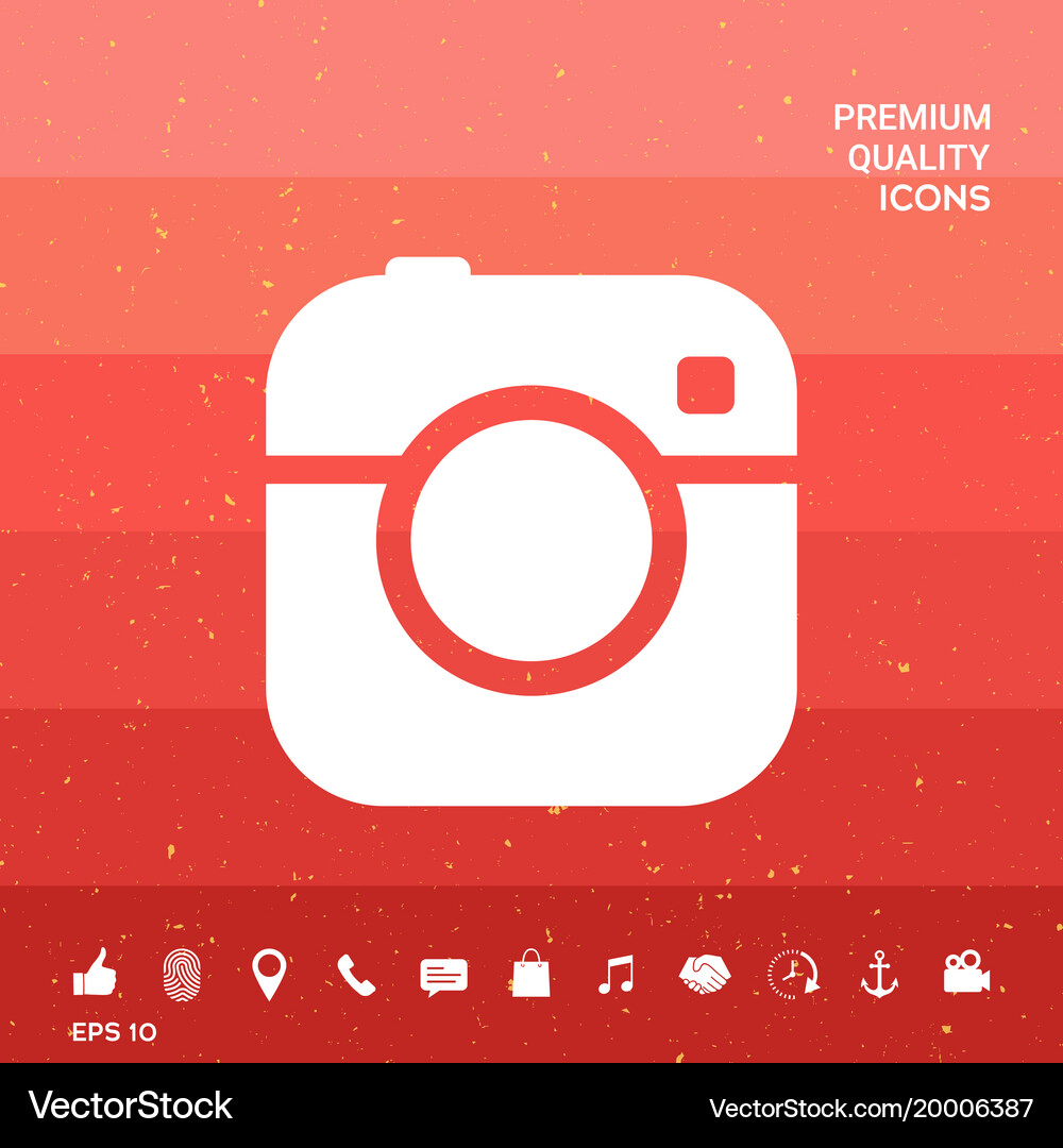 Camera symbol icon Royalty Free Vector Image - VectorStock