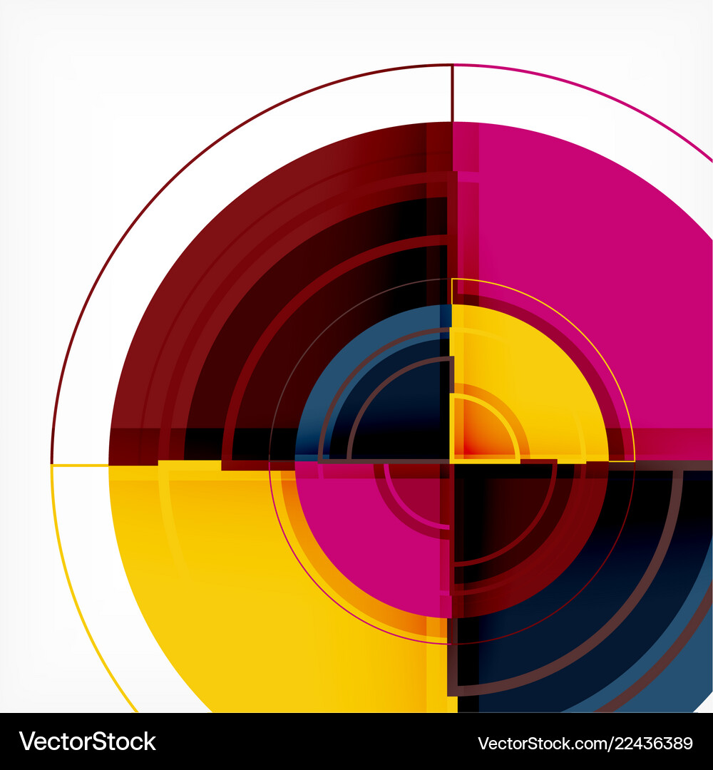 Creative circles geometric abstract background Vector Image