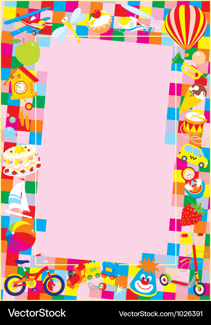 Toy border Royalty Free Vector Image - VectorStock
