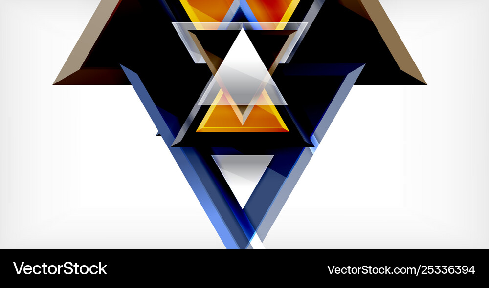 Glossy shiny triangles background Royalty Free Vector Image